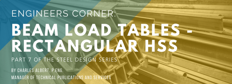 Engineers Corner: Beam Load Tables - Rectangular HSS (Part 7 of the ...