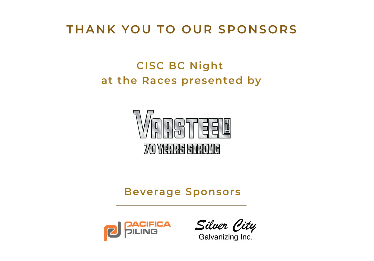 CISC BC Night at The Races – CISC-ICCA